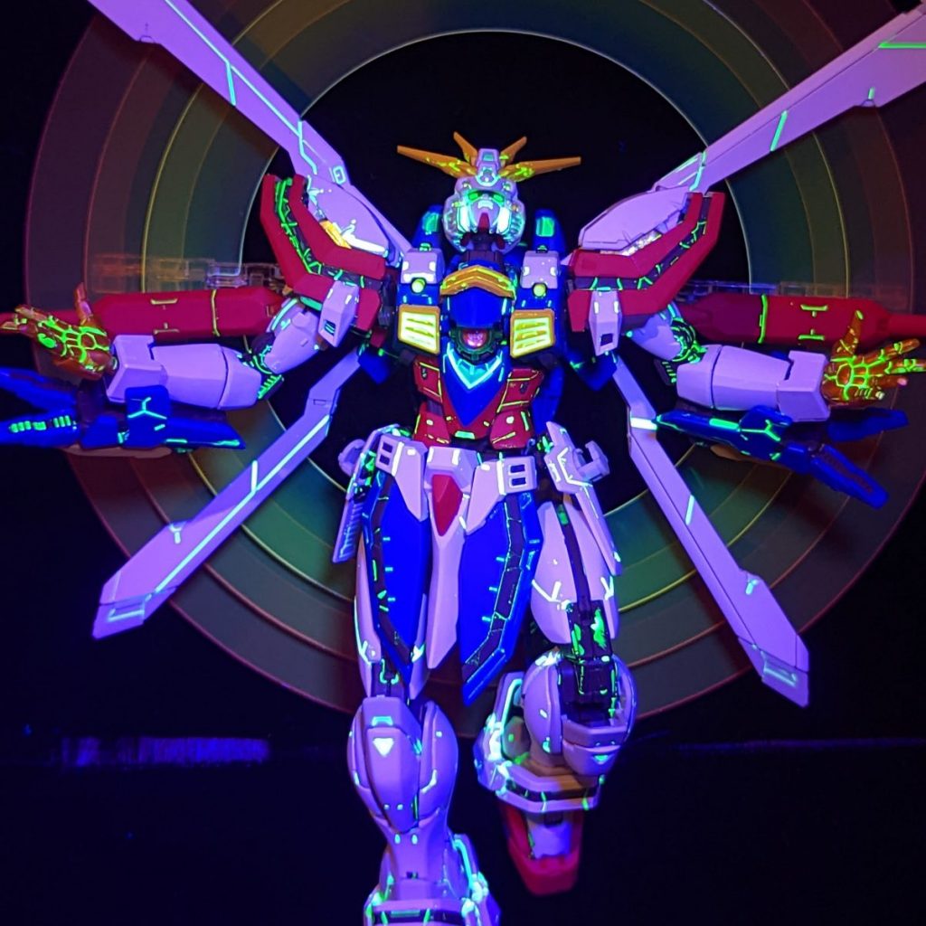 RGゴッドガンダム メカニカルライティング仕様(蛍光)｜@dora_e_mさんのガンプラ作品｜GUNSTA（ガンスタ）