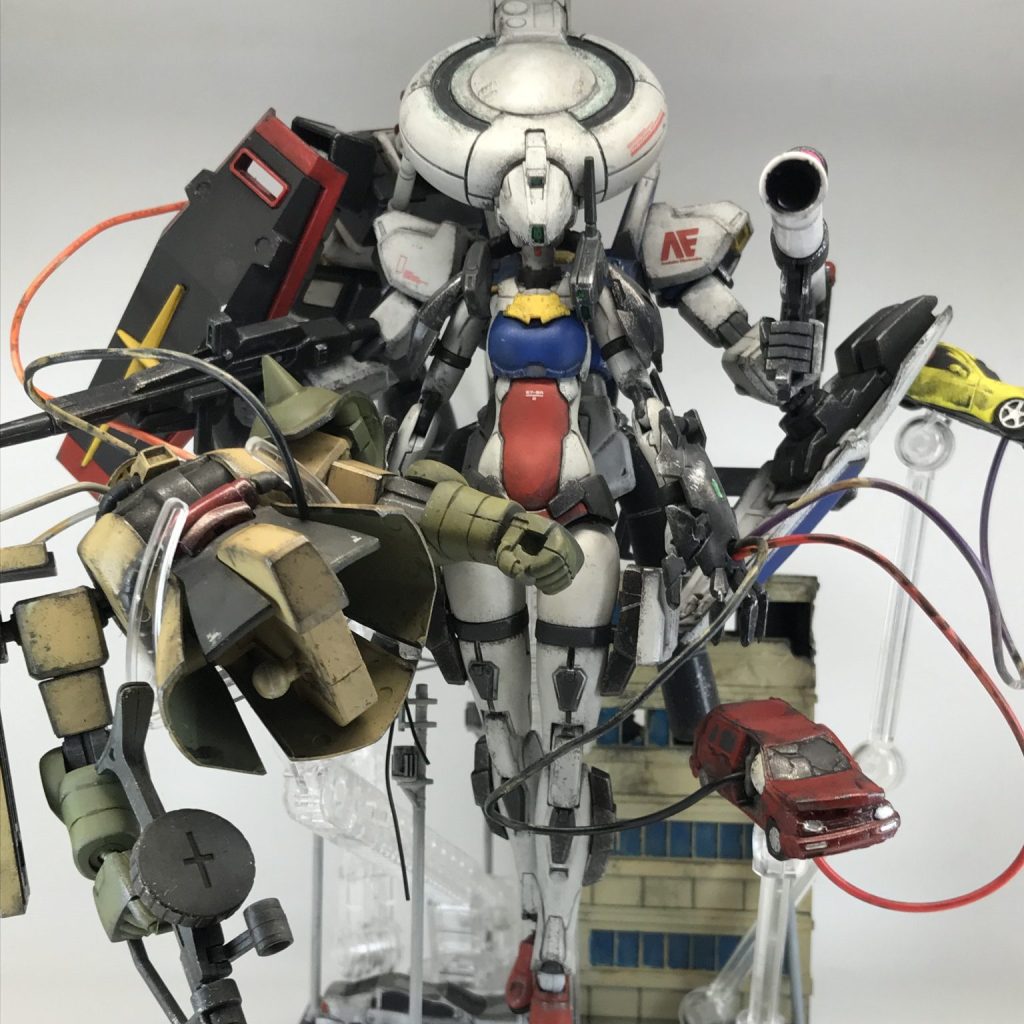 HG ガンダムMk-Ⅱ ラストハルマゲドン仕様 エイリアンレディ お手軽ジオラマ｜tamamaさんのガンプラ作品｜GUNSTA（ガンスタ）