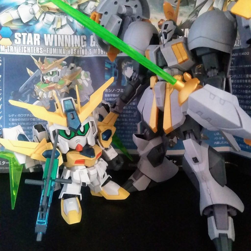 SDBF スター ウイニング ガンダム & HGBF R ギャギャ｜みずかトモカサさんのガンプラ作品｜GUNSTA（ガンスタ）