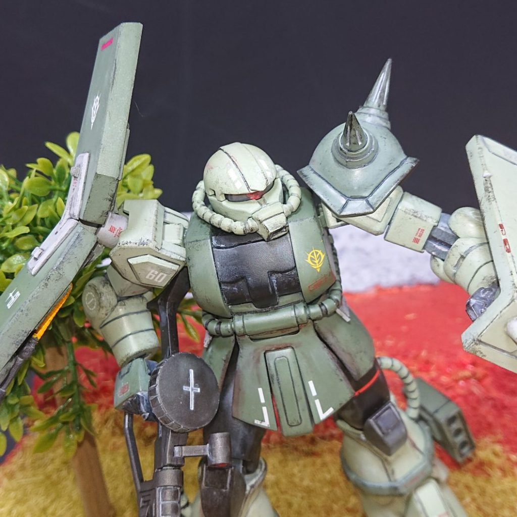 MS06 ザクⅡ地上用（シールド改修型）｜akaitetsuさんのガンプラ作品｜GUNSTA（ガンスタ）