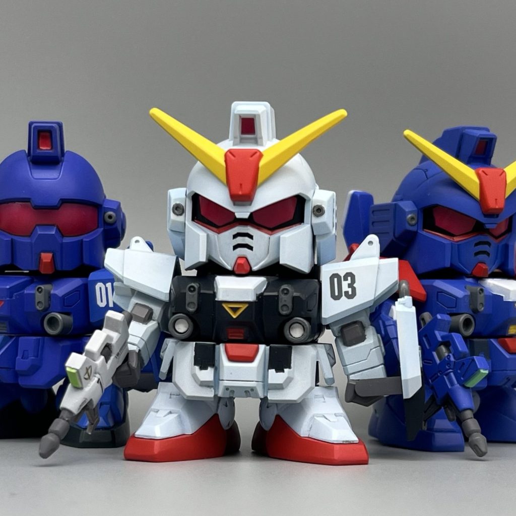 SD ブルーディスティニー1号機2号機3号機｜立川さんのガンプラ作品｜GUNSTA（ガンスタ）